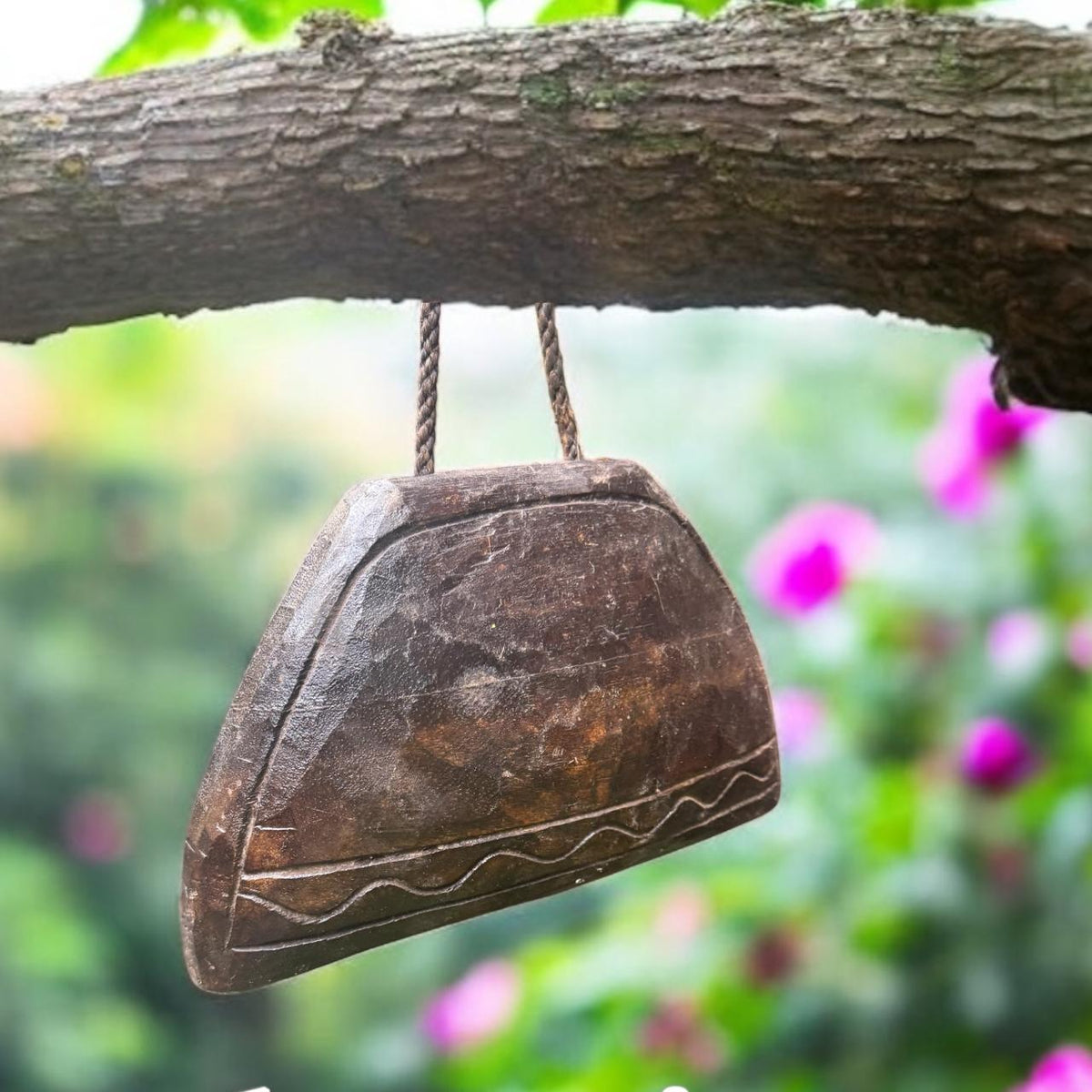 Wooden cow bell : Aaloka 9 — Khojcrafts