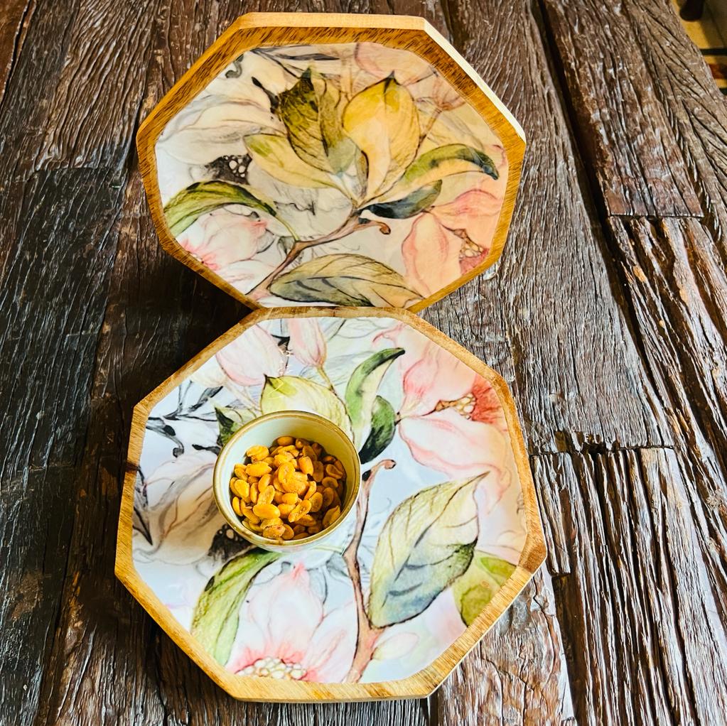 Nadia 1 : Wooden Platter ( Set of two) — Khojcrafts