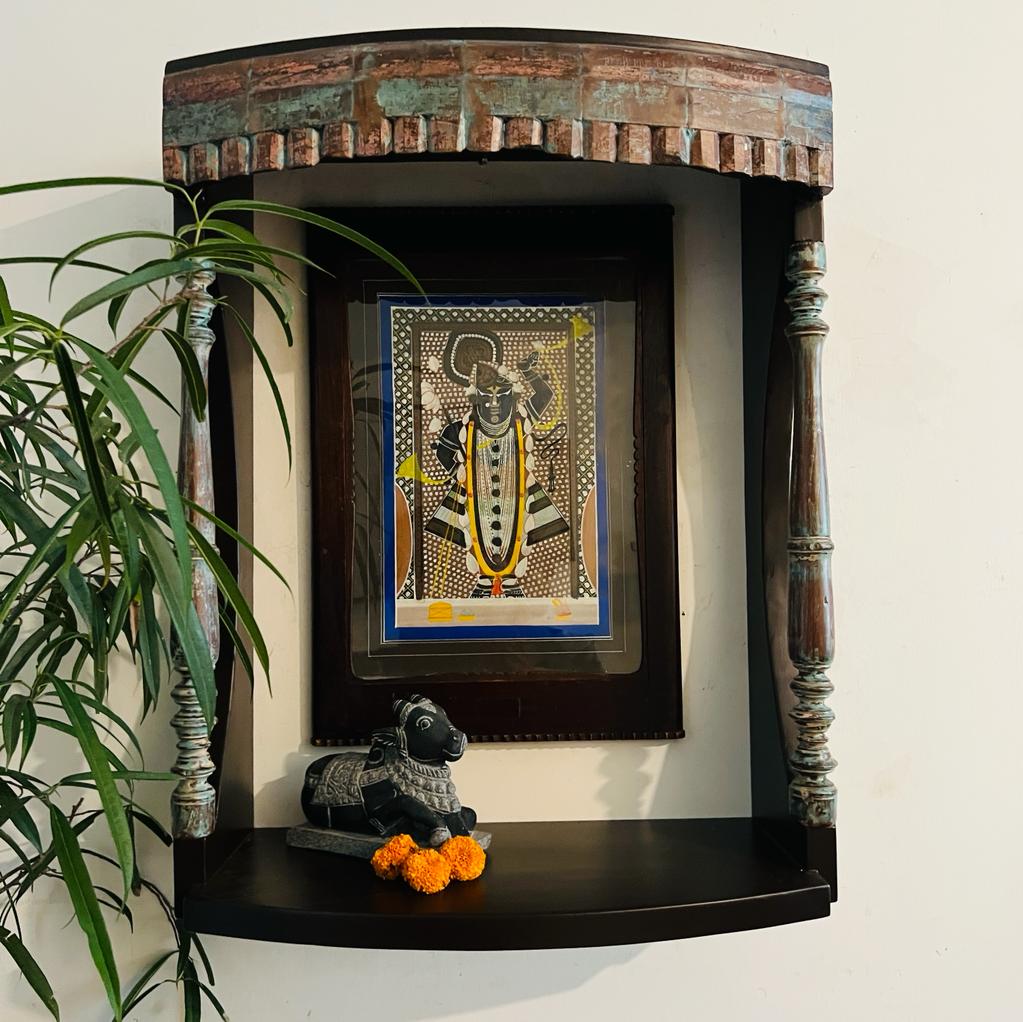 Shrinathji Pichwai Painting- Vintage frame best suited for the walls of ...