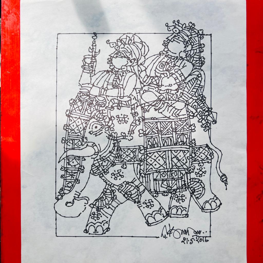 Raman Series -4 Original Art with authenticity certificate — Khojcrafts