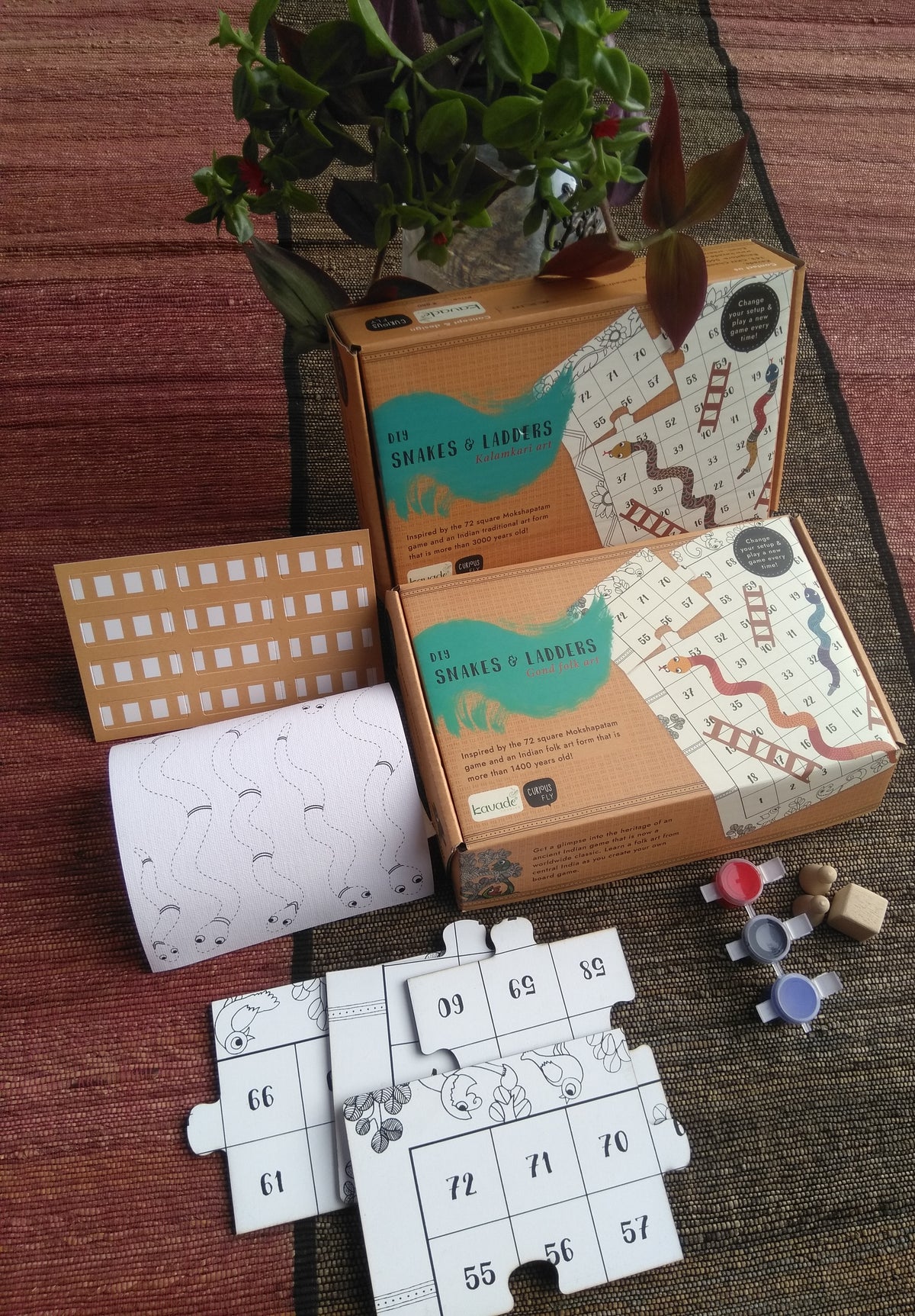 DIY Snakes & Ladder kit- Gond — Khojcrafts