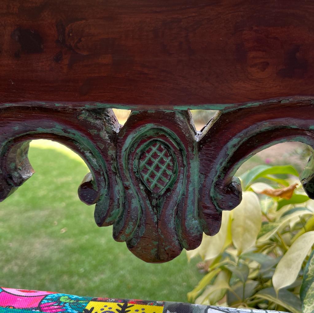 The Frida Jhula : Wooden carved Jhoola ( Chains included ) — Khojcrafts