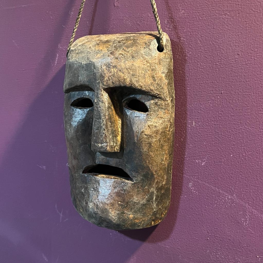 Mukhauta 4 : Vintage Wooden Mask (9.75 inches) — Khojcrafts