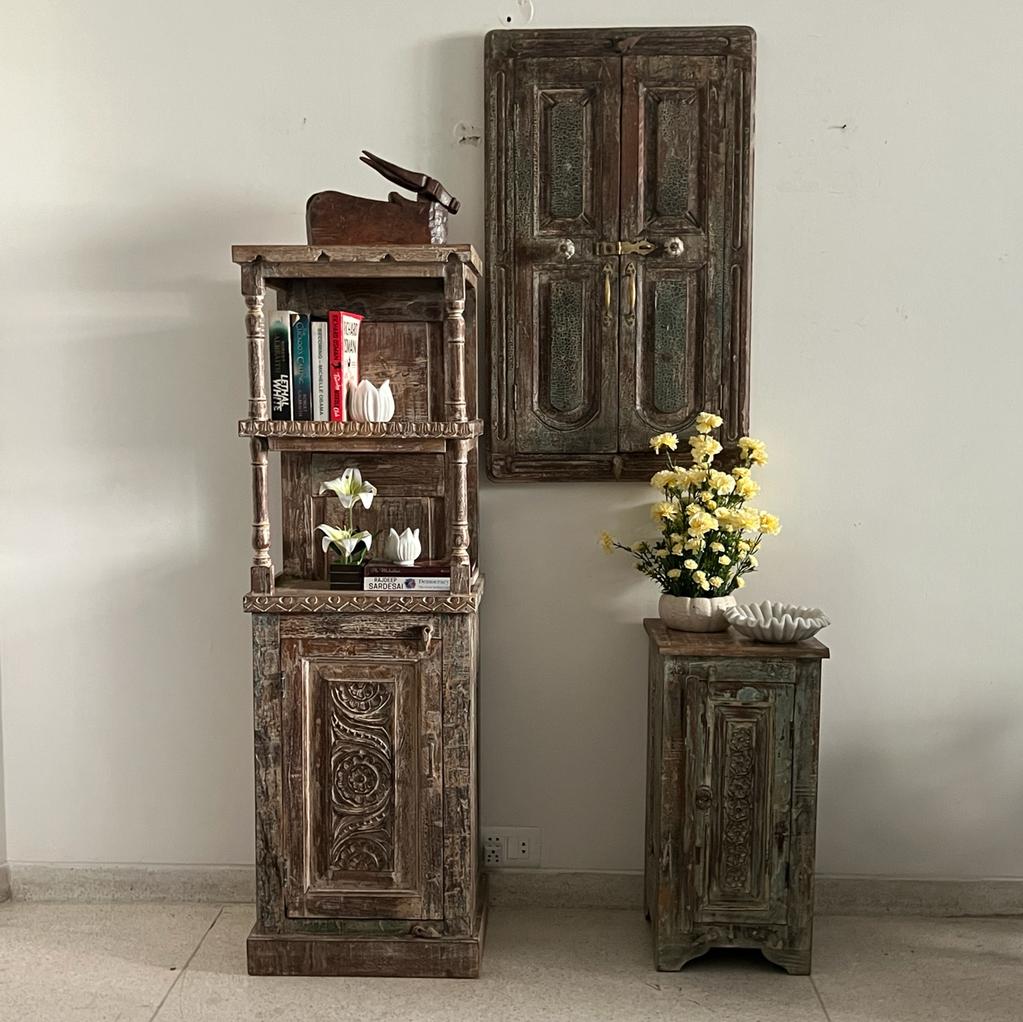 Tall, Slender Wooden Cabinet : Sajeela — Khojcrafts