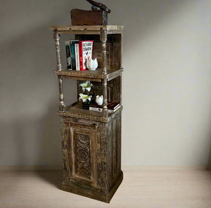 Tall, Slender Wooden Cabinet : Sajeela — Khojcrafts